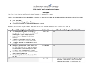 2-2 Module Two Assignment Terror Attacks - CJ 310 Module Two Assignment Template Complete this ...