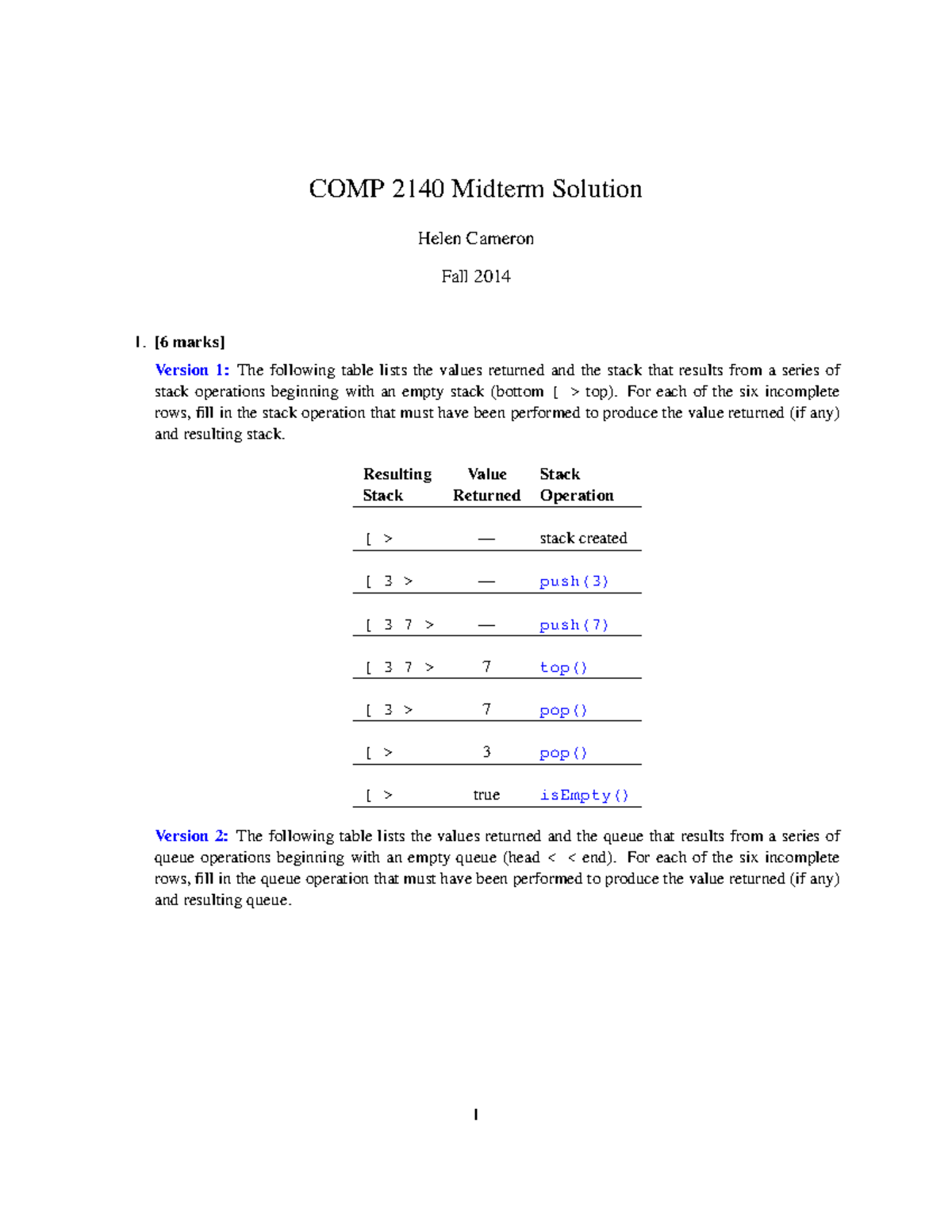 Exam 2014 Questions And Answers Midterm Warning Popup Annotation