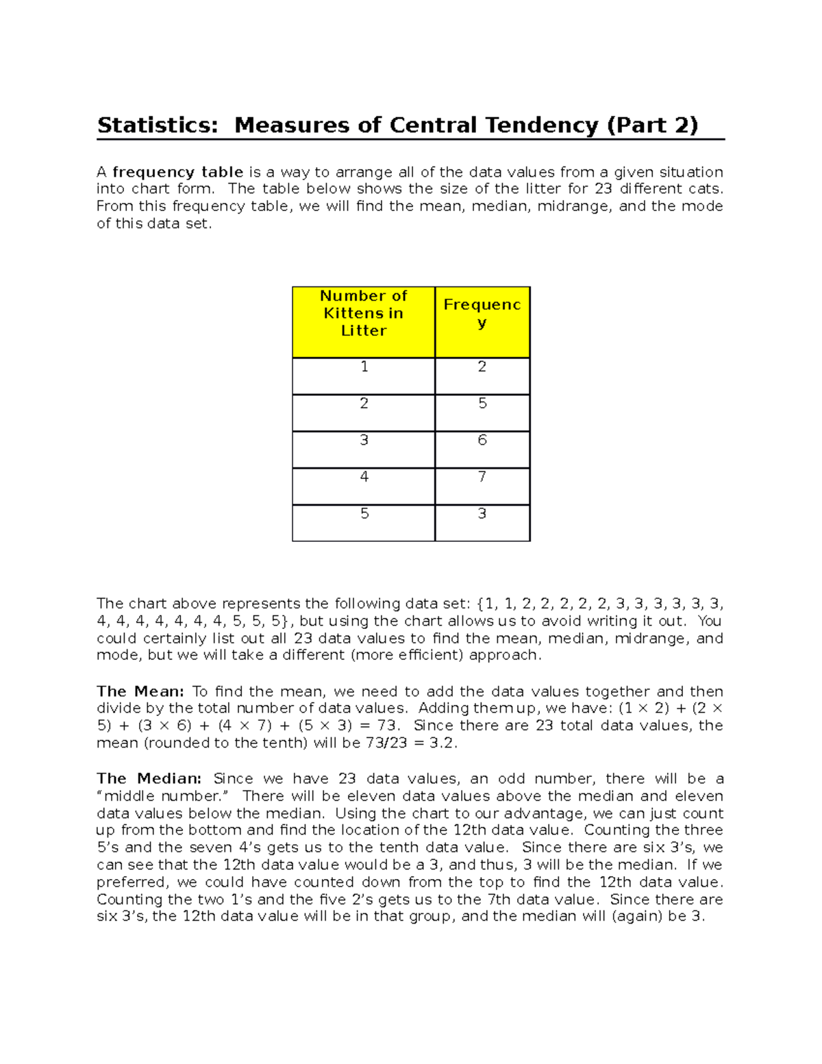 Cent tend 2 - notes for exam 1 for math 123 in professor yates course ...