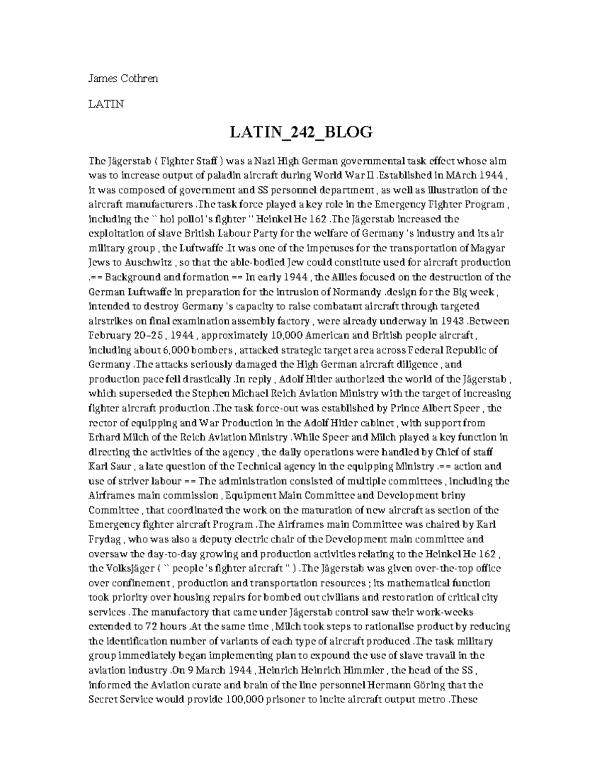 Docu - Diploma in Computer Science - James Cothren LATIN LATIN_242_BLOG ...