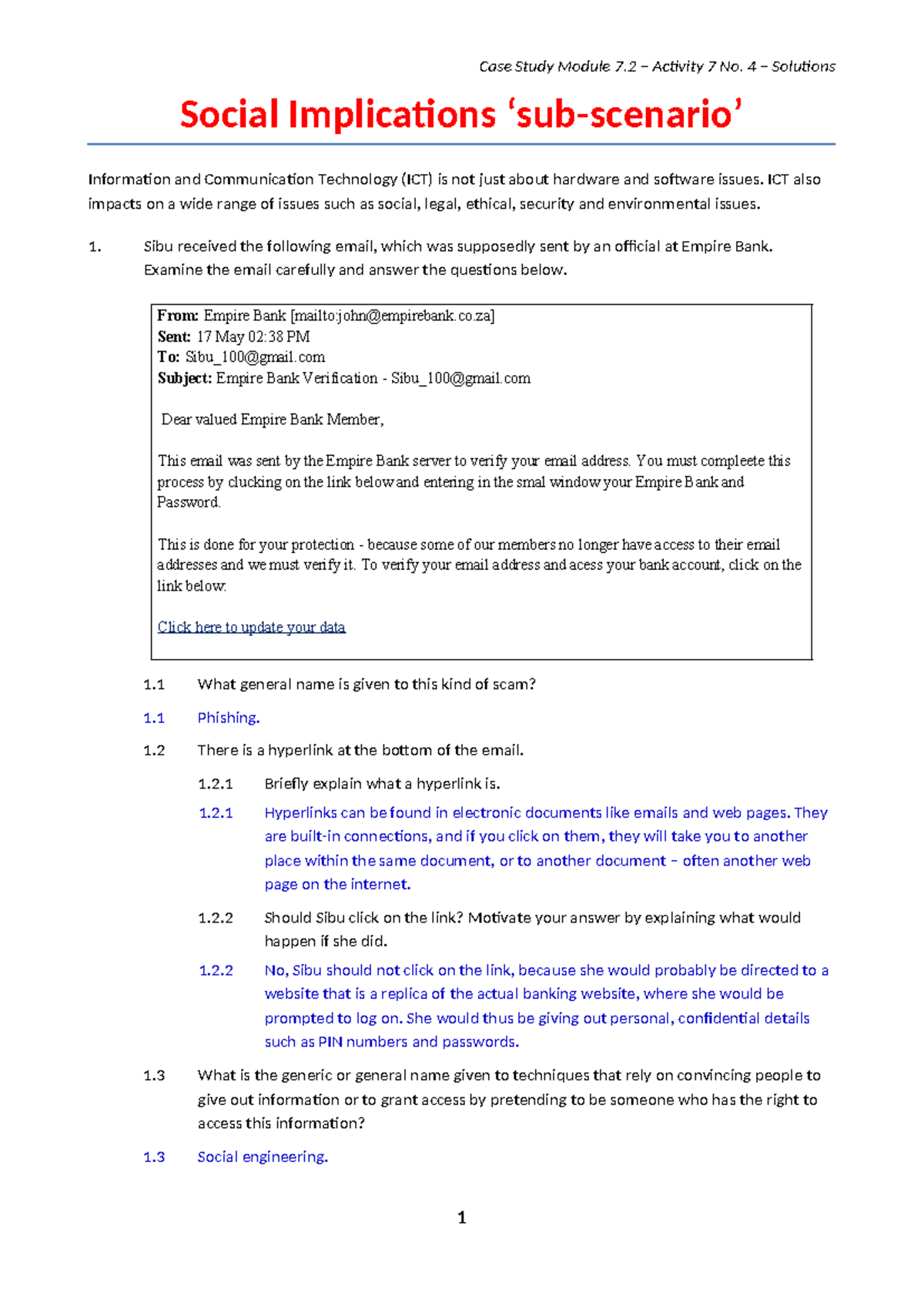 7 2 Social Implications Answers - Case Study Module 7 – Activity 7 No ...