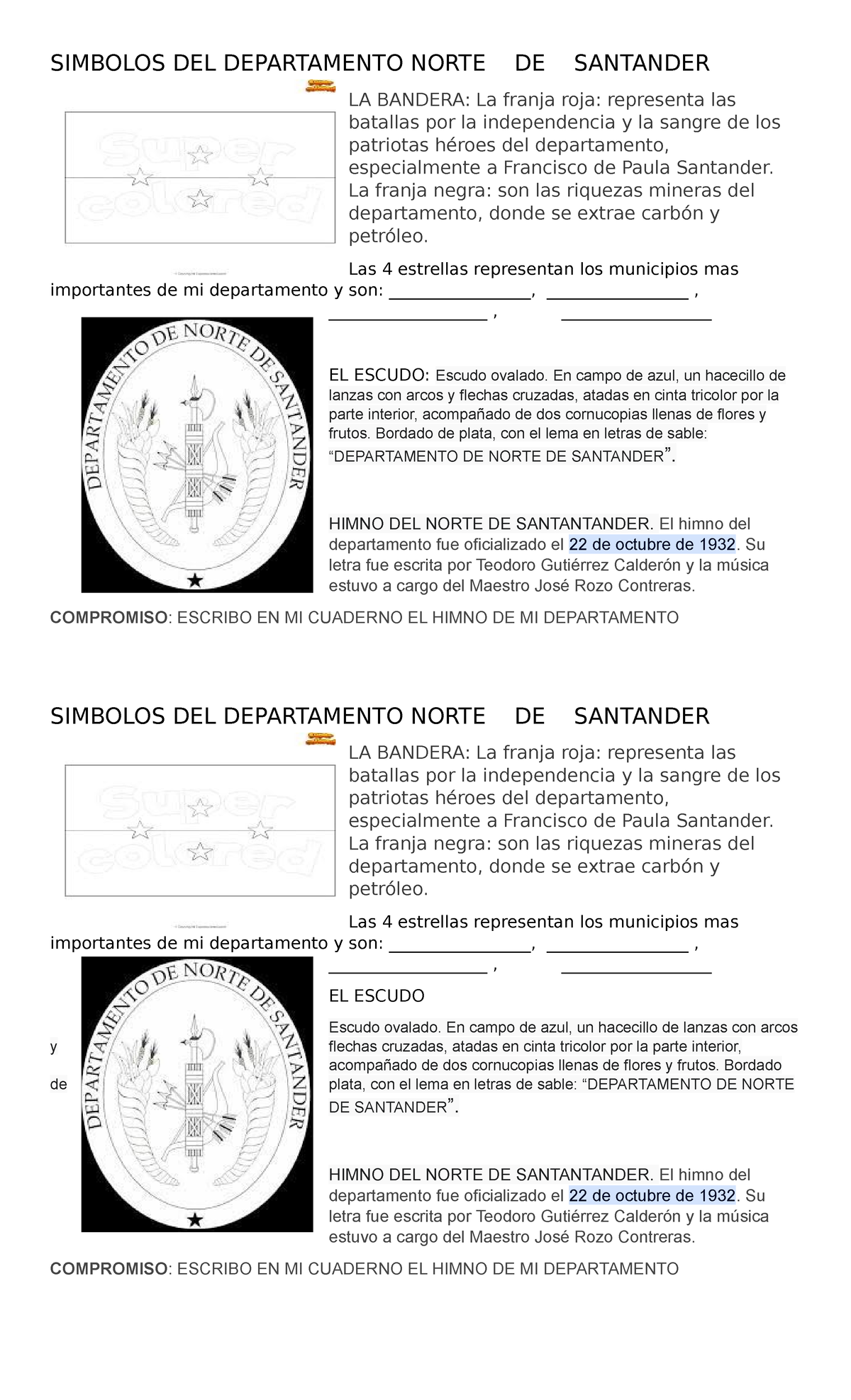 Simbolos DEL Departamento Norte DE Santander - SIMBOLOS DEL ...