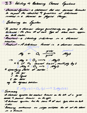 Exam 1 book notes - CHM 1025 - Studocu