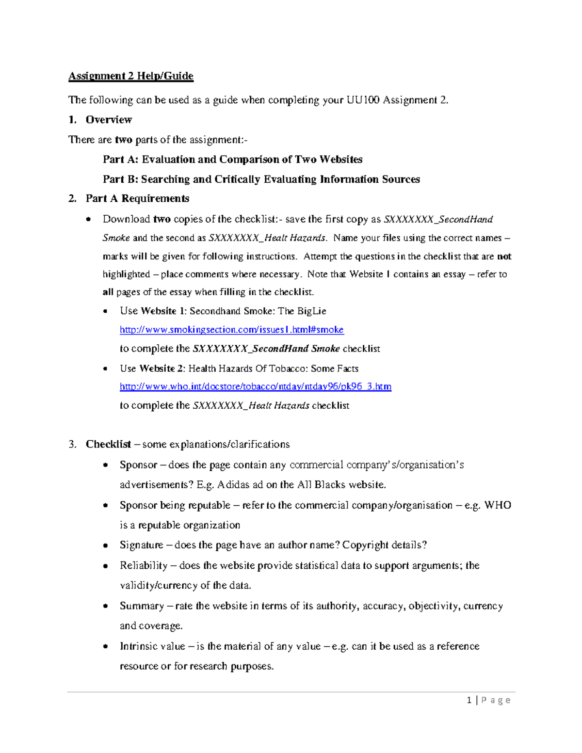 Assignment 2 Help Updated - 1 | P a g e Assignment 2 Help/Guide The ...