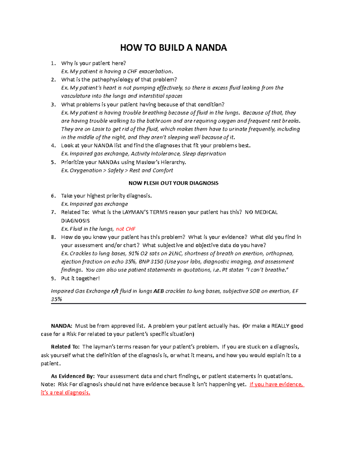 How To Write A Nanda - Tips for writing nursing diagnosis statements ...