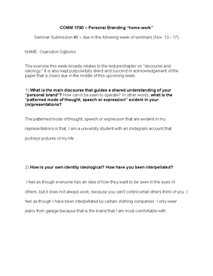 COHS208, Module 8 - Learning Objectives - Learning Objectives Upon ...