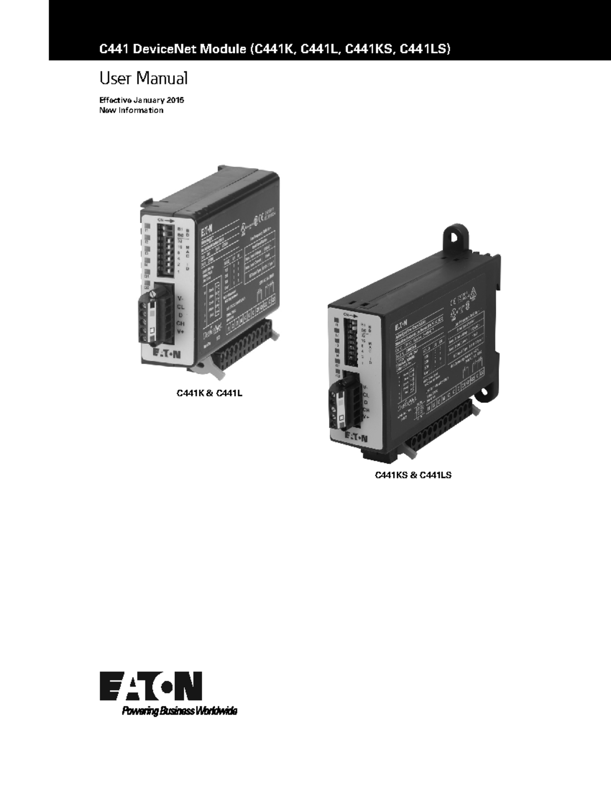 C411 Devicenet - ........ - C441 DeviceNet Module (C441K, C441L, C441KS ...