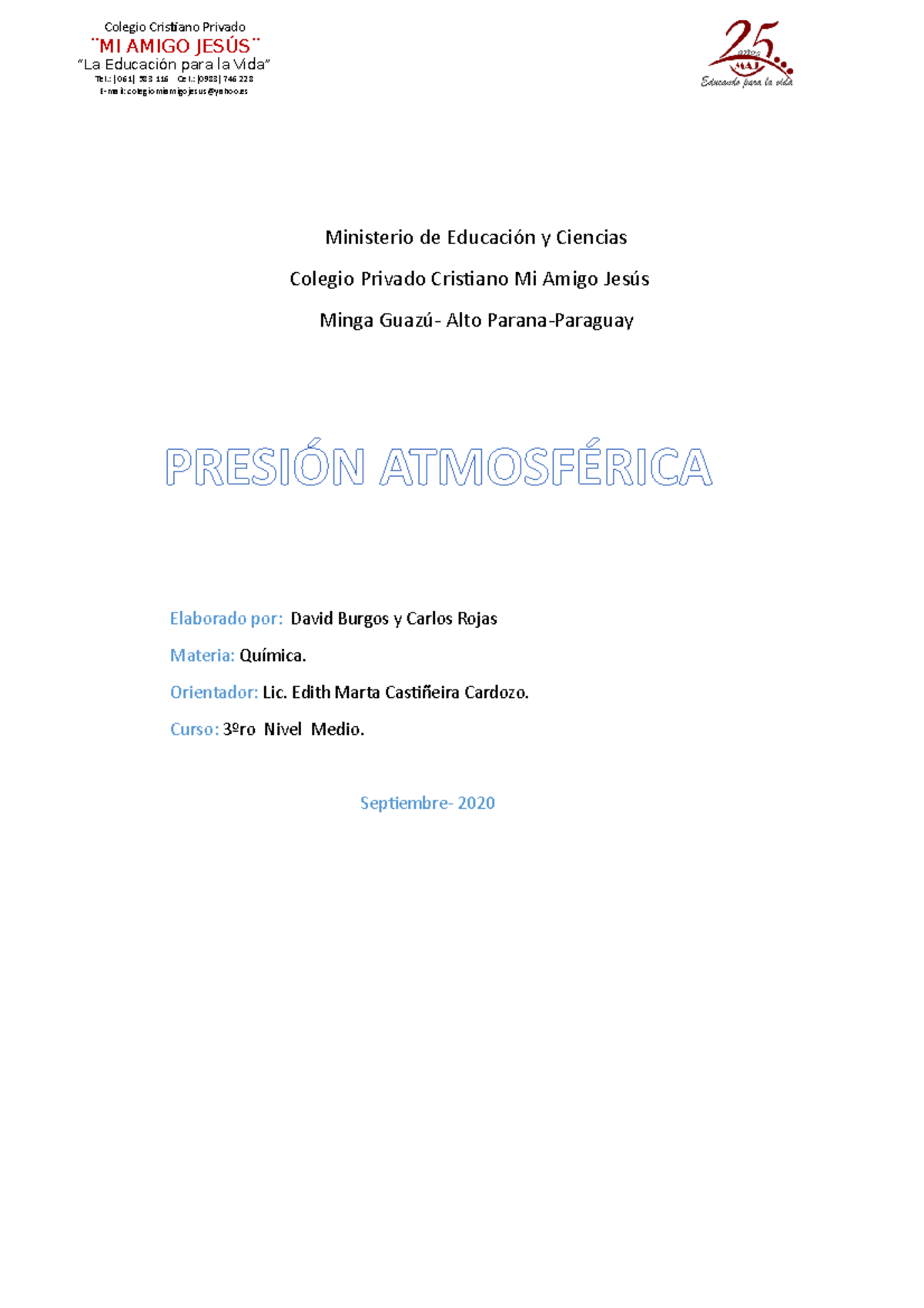 Ciencias SOCIALES - Warning: TT: more functions defined than expected Colegio Cristiano Privado ...