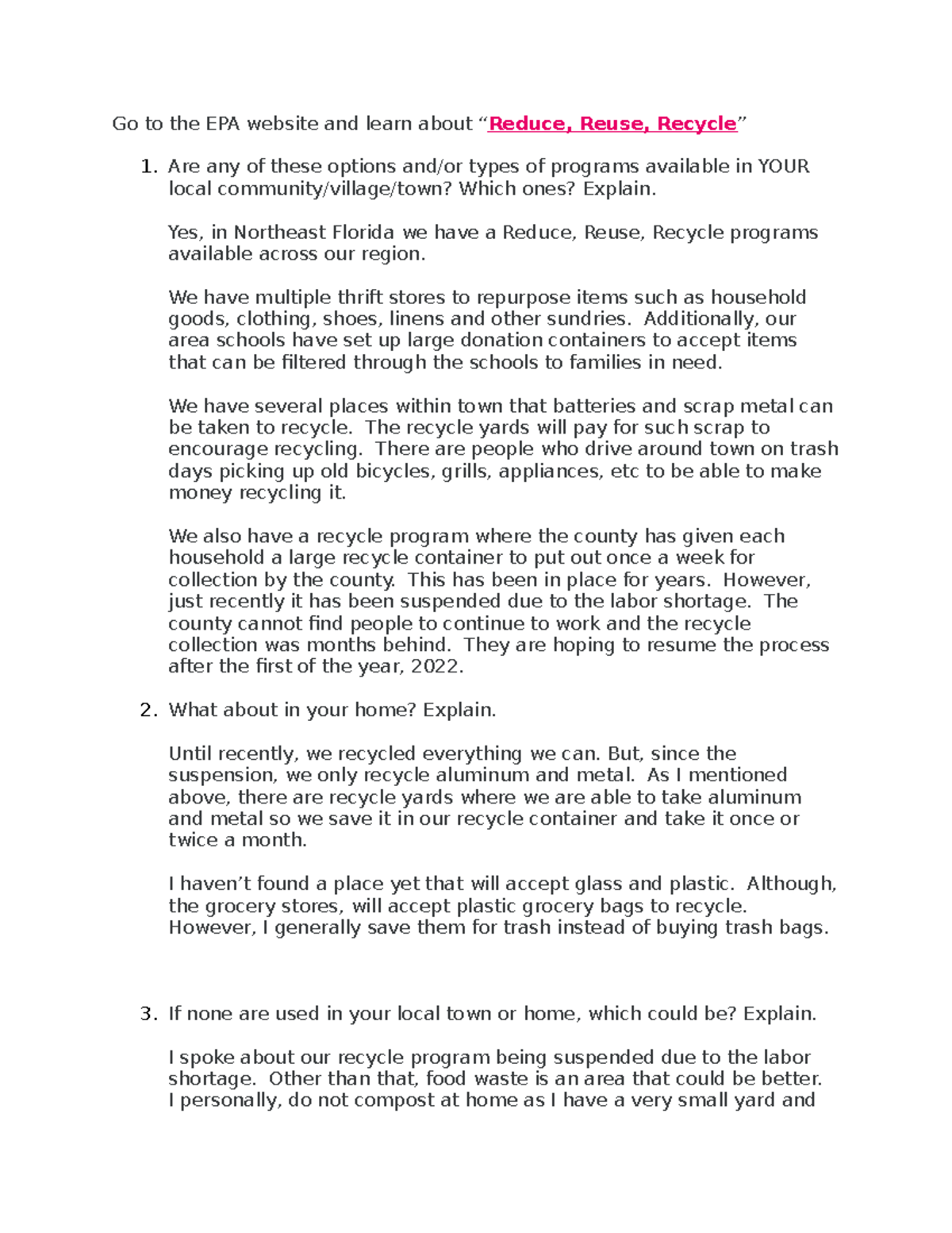 Environment Science Learning Journal week 2 - Go to the EPA website and ...