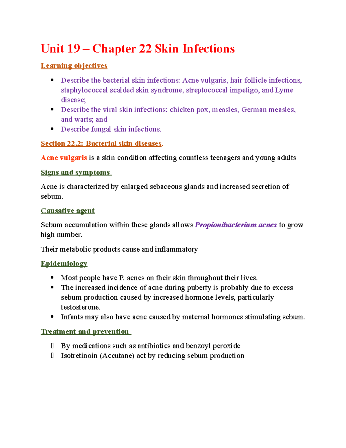 Unit 19 - Dr. Chris Rathgeber - Unit 19 – Chapter 22 Skin Infections ...