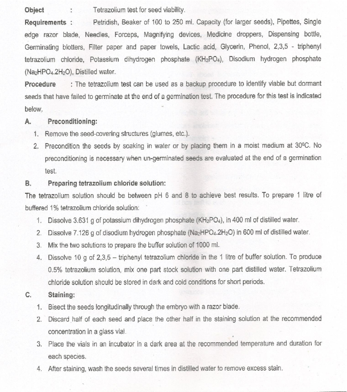 Seed viability test - plant breeding and genetics - Studocu