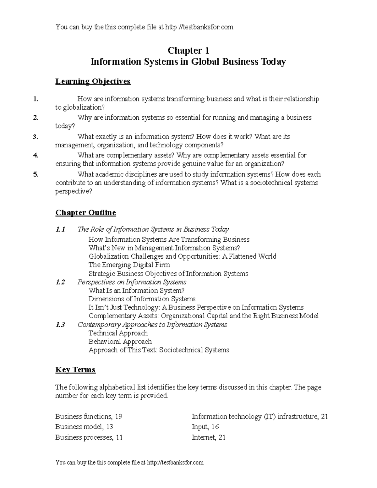 Solution-manual-for-management-information-systems-13th-edition-by-laudon chapter 1 - Chapter 1 ...