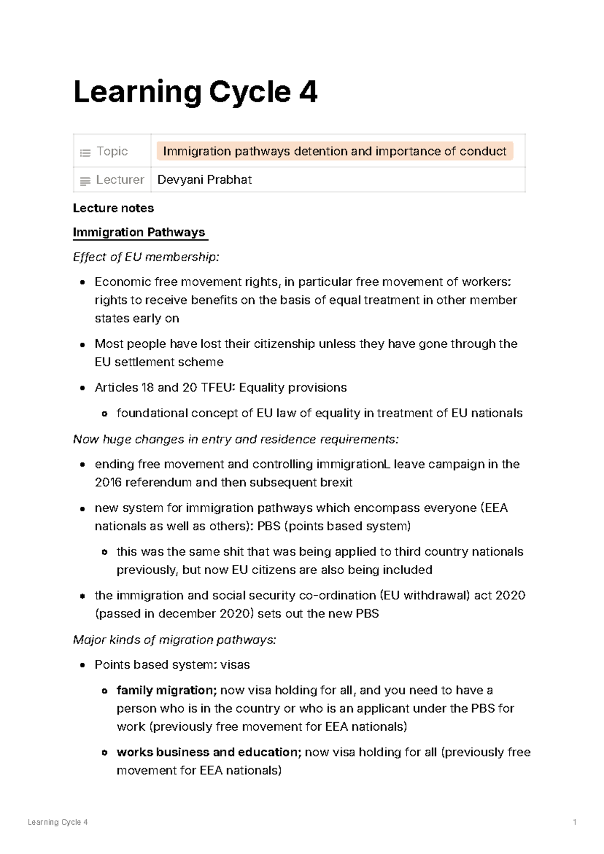 BINC LC4 - Immigration pathways, detention, and importance of conduct ...