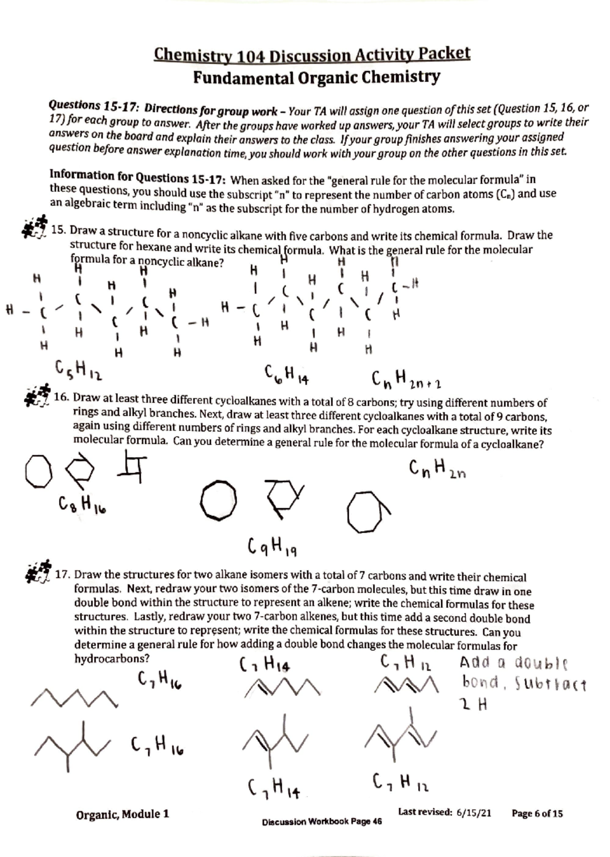 Module 1: Fundamental Organic Chemistry - Chemistry 104 Discussion ...