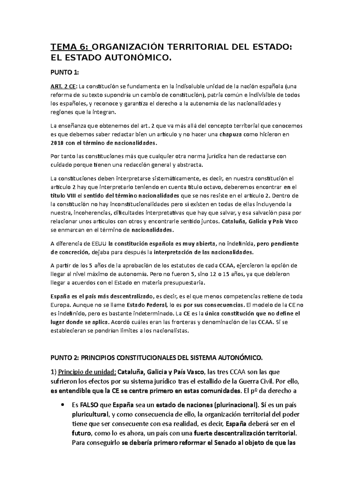 TEMA 6. Organización territorial del Estado el Estado Autonómico - TEMA ...