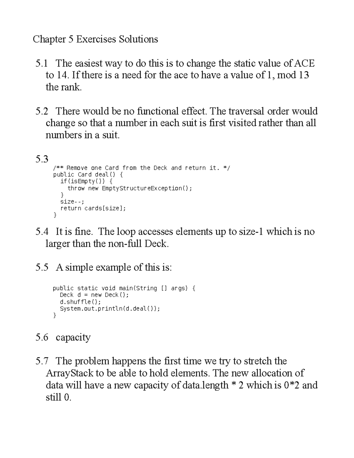Chapter 5 - note - Chapter 5 Exercises Solutions 5 The easiest way to ...