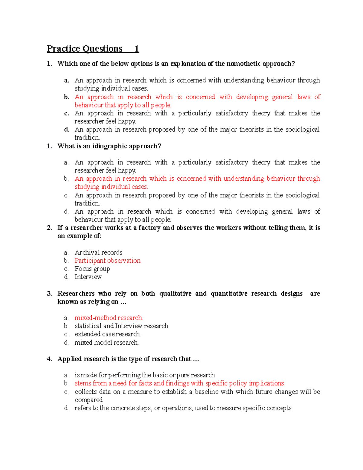 Practice MCQ Questions - Practice Questions 1 Which one of the below ...