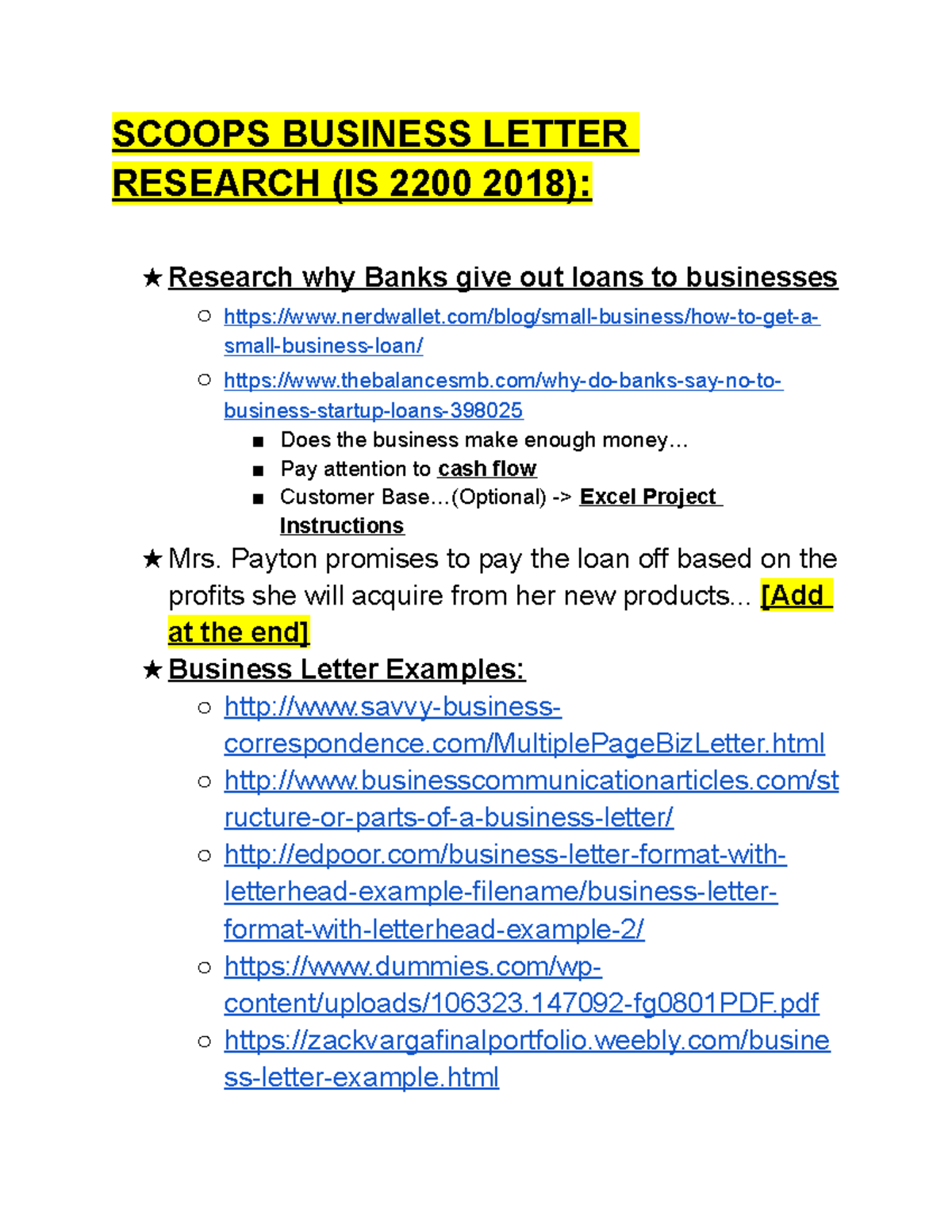 IS 2200: Scoops Business Letter Research Summary - SCOOPS BUSINESS ...