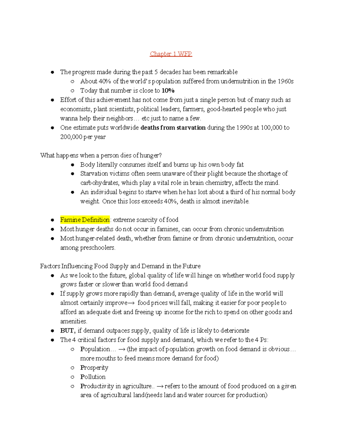 Res Econ 121 Reading notes - Chapter 1 The progress made during the ...