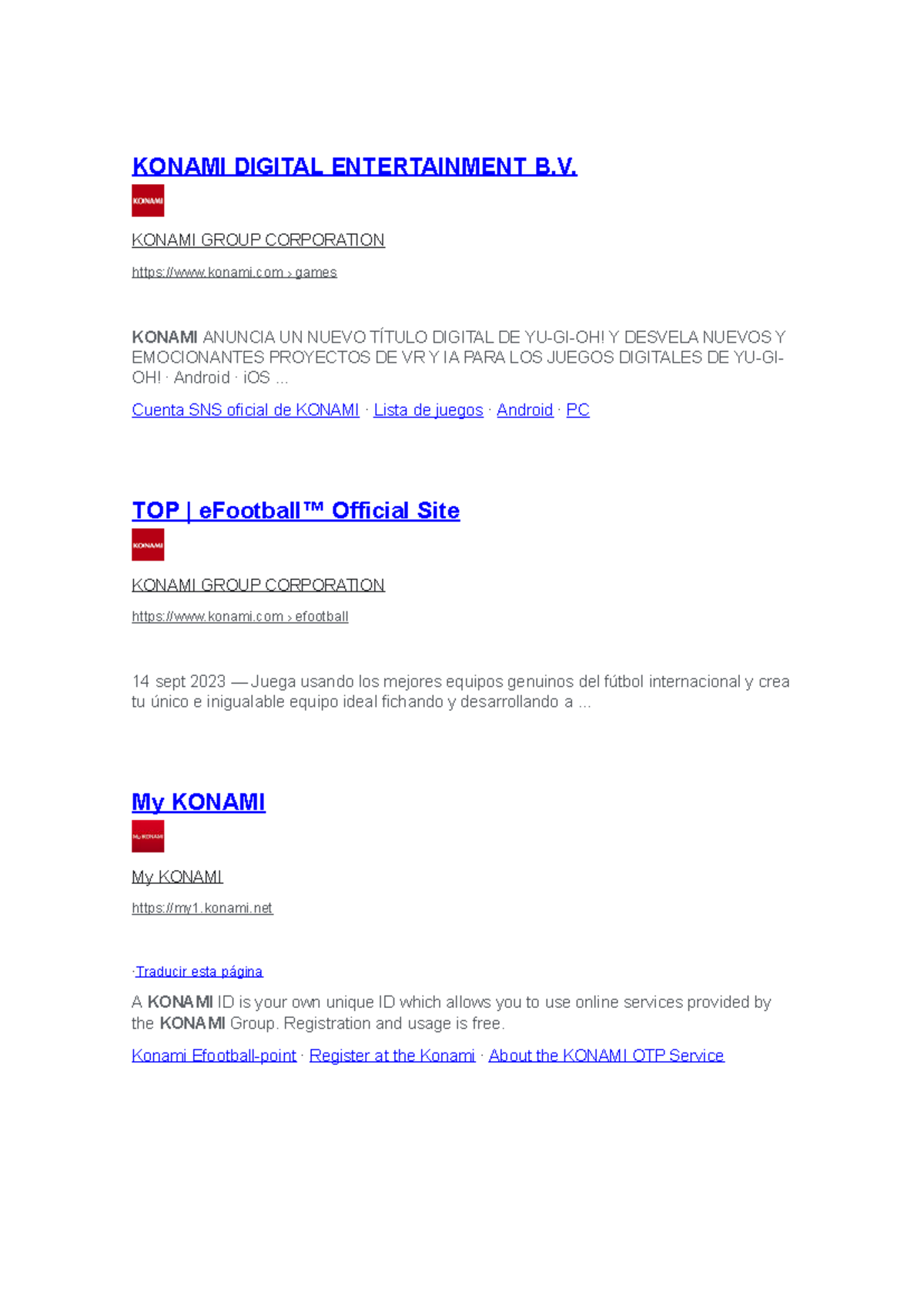 Kom ami - konami descrip - KONAMI DIGITAL ENTERTAINMENT B. KONAMI GROUP ...