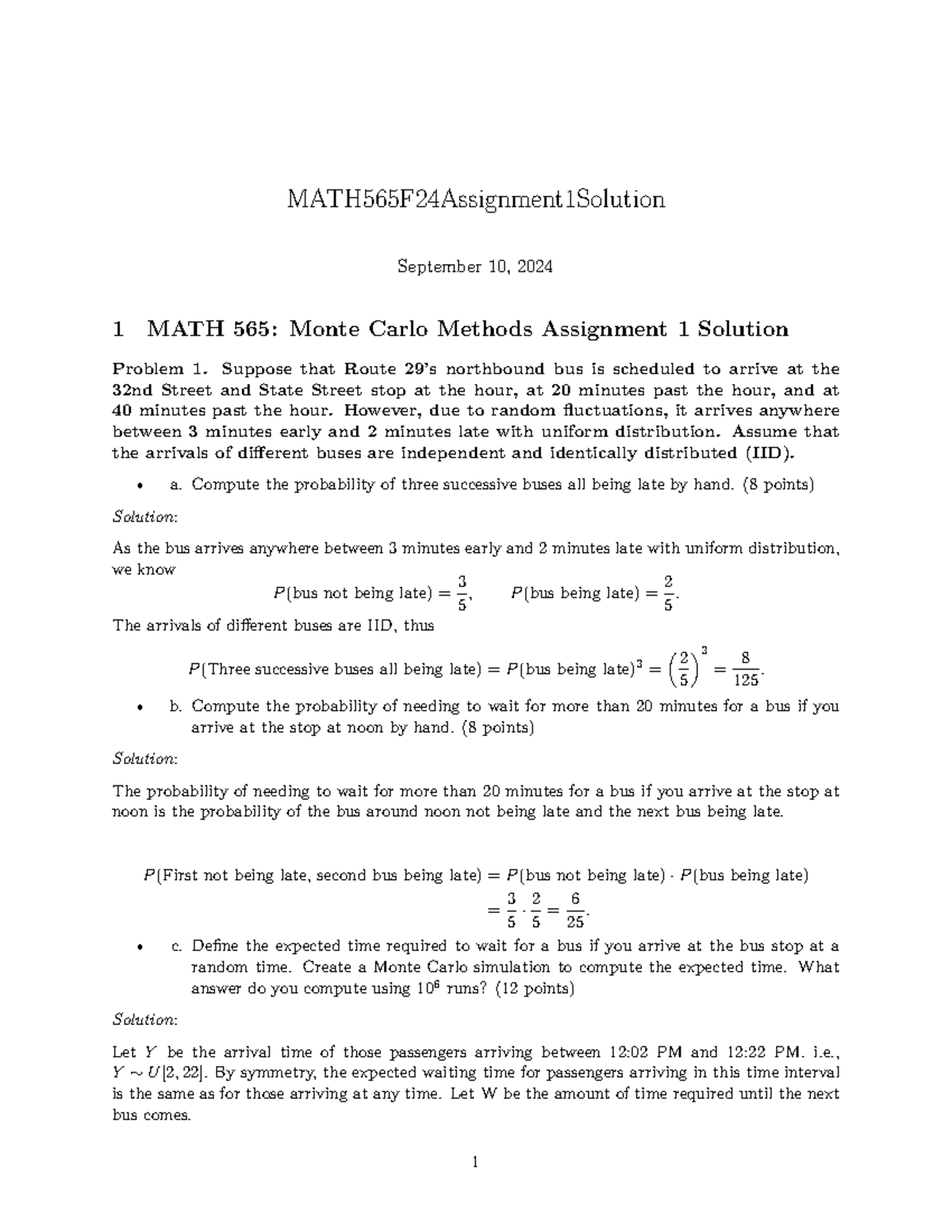 MATH565F24Assignment 1Solution - MATH565F24Assignment1Solution September 10, 2024 1 MATH 565 ...