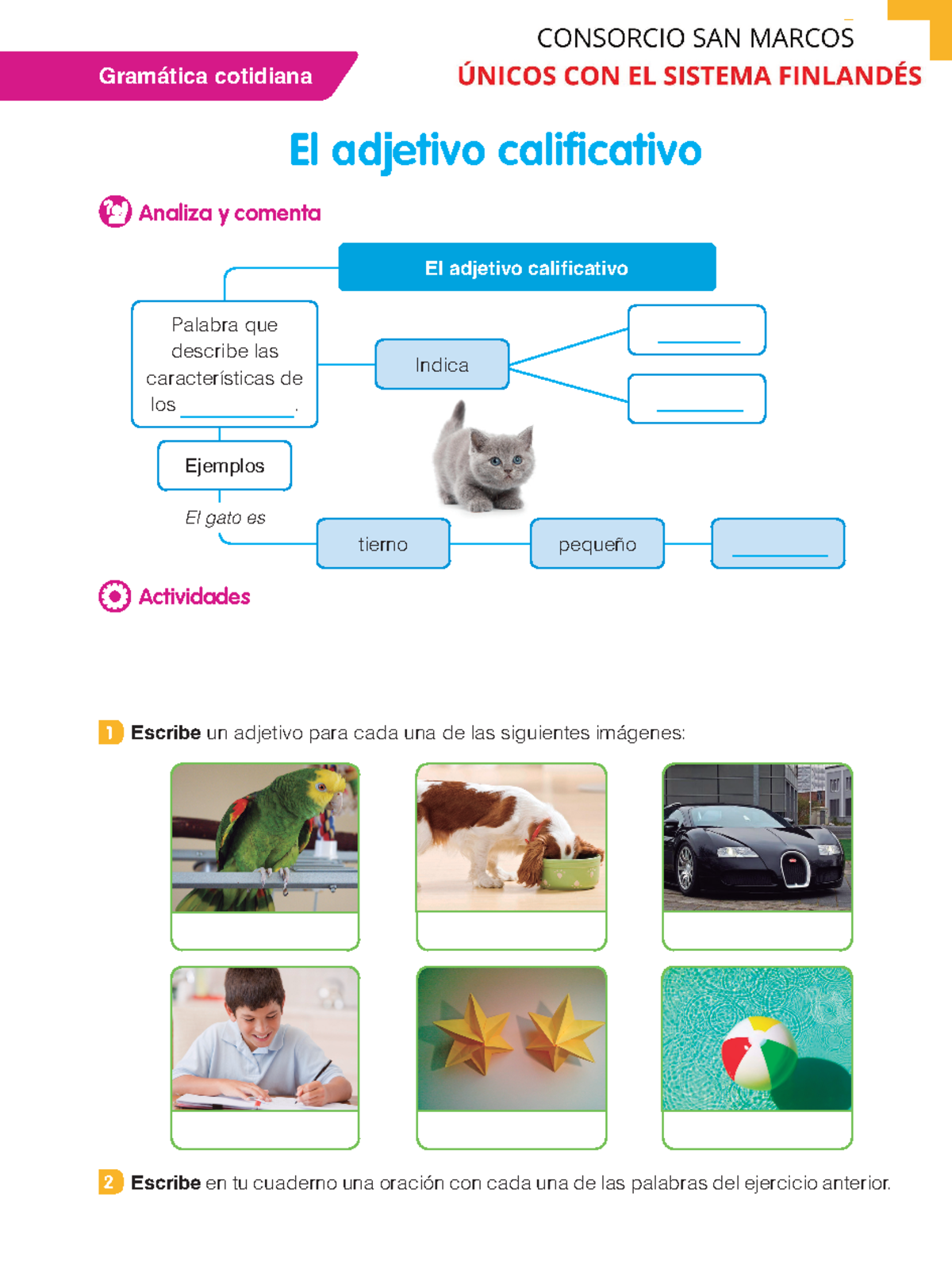 El adjetivo calificativo - Escribe diversos tipos de textos 1 Escribe ...