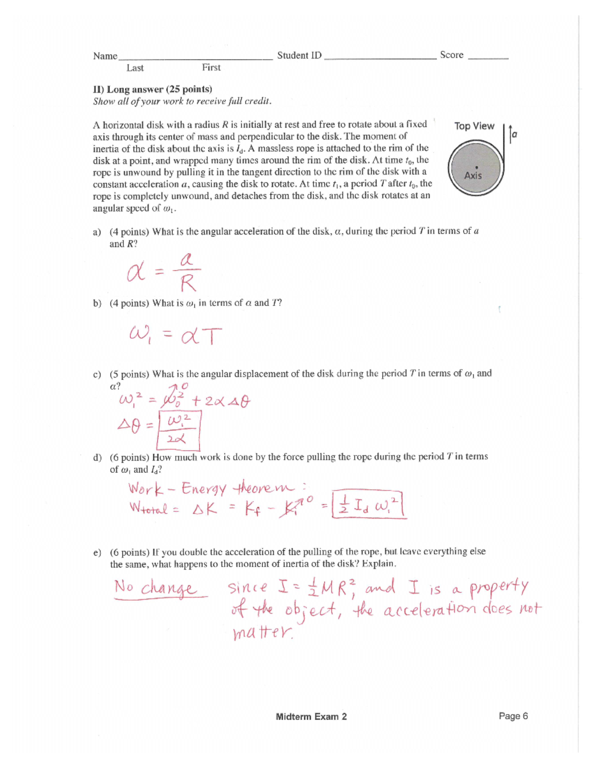 Midterm 2LASolutions - PHYS 2125 - Studocu