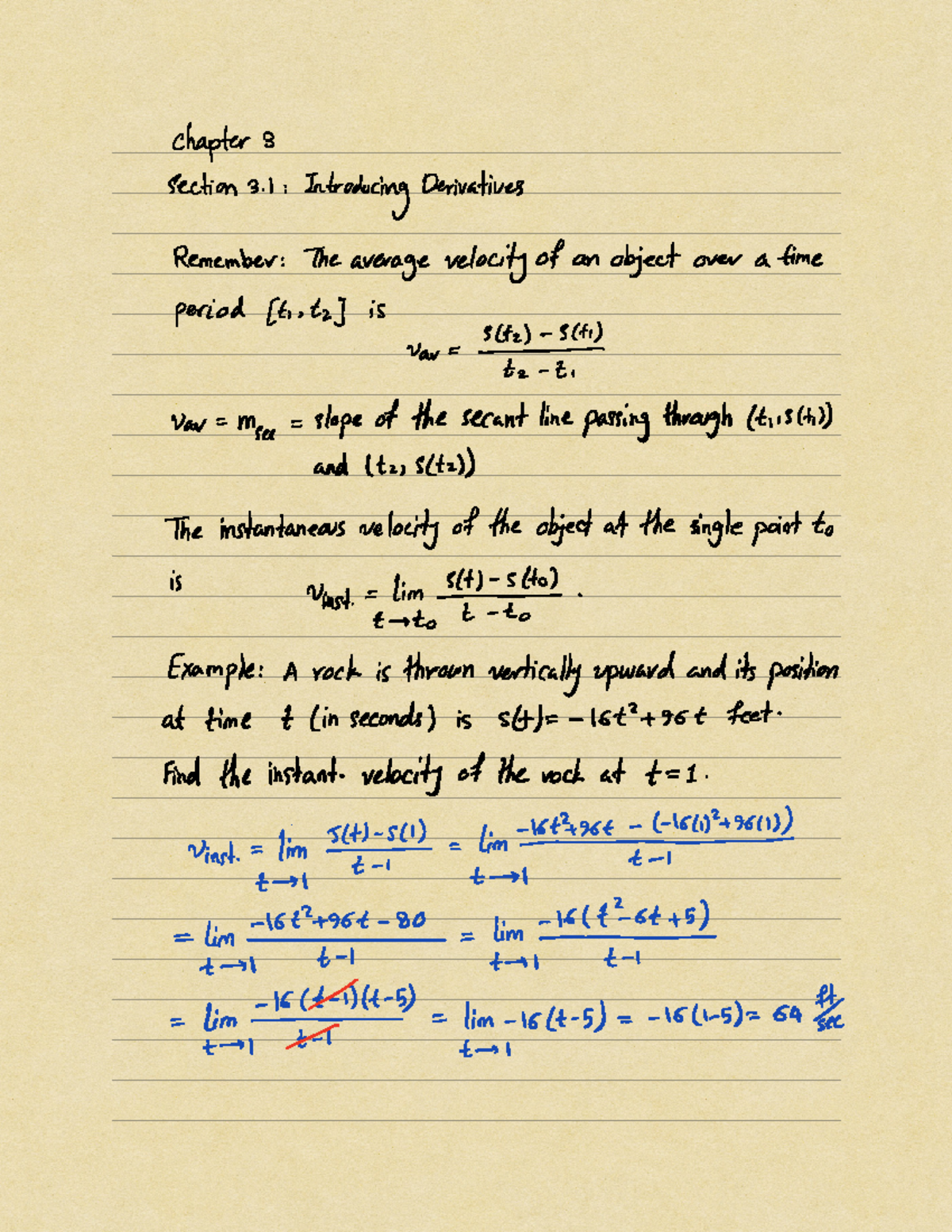 Introducing derivatives - MATH 1426 - Studocu