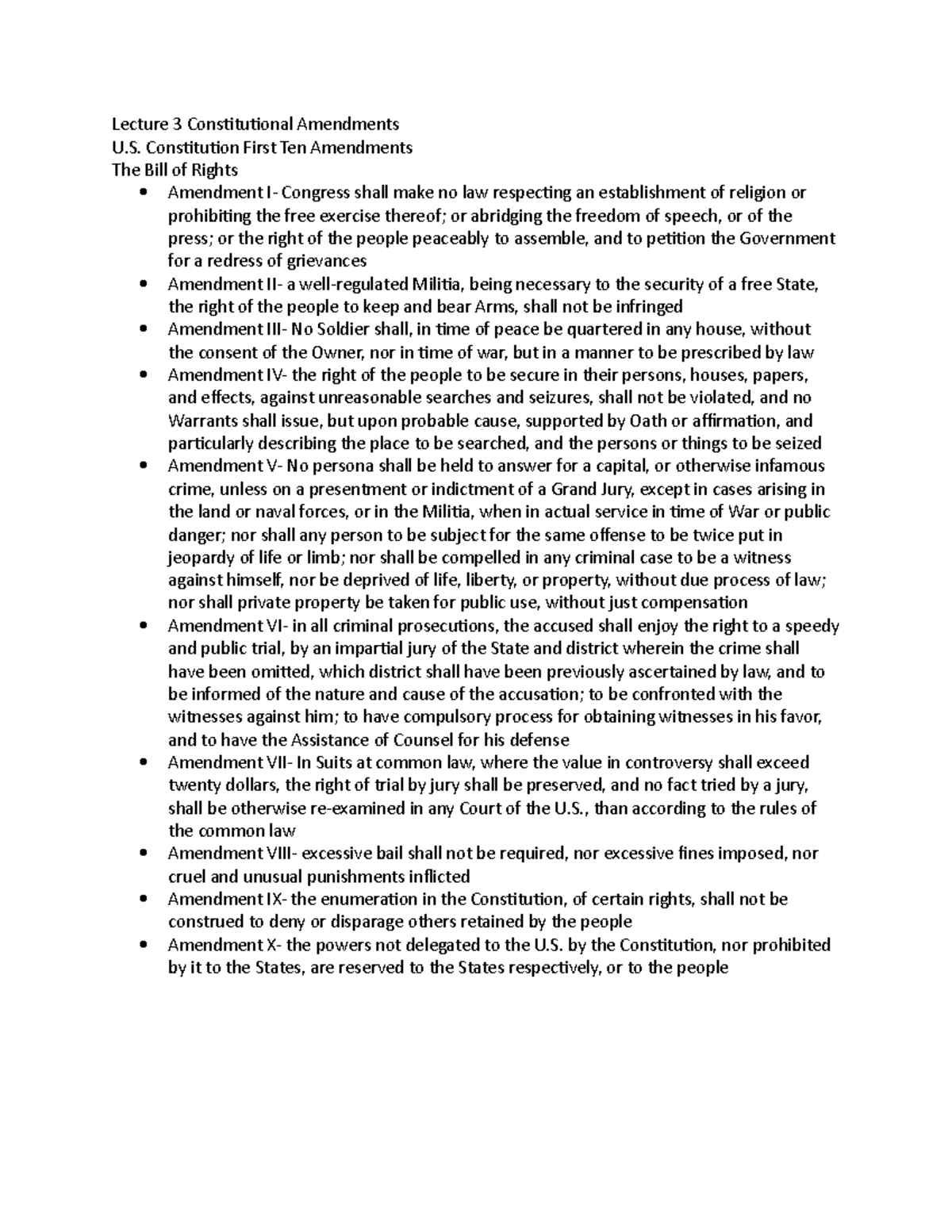 Chap 1 Lecture 3 Constitutional Amendments - Lecture 3 Constitutional ...