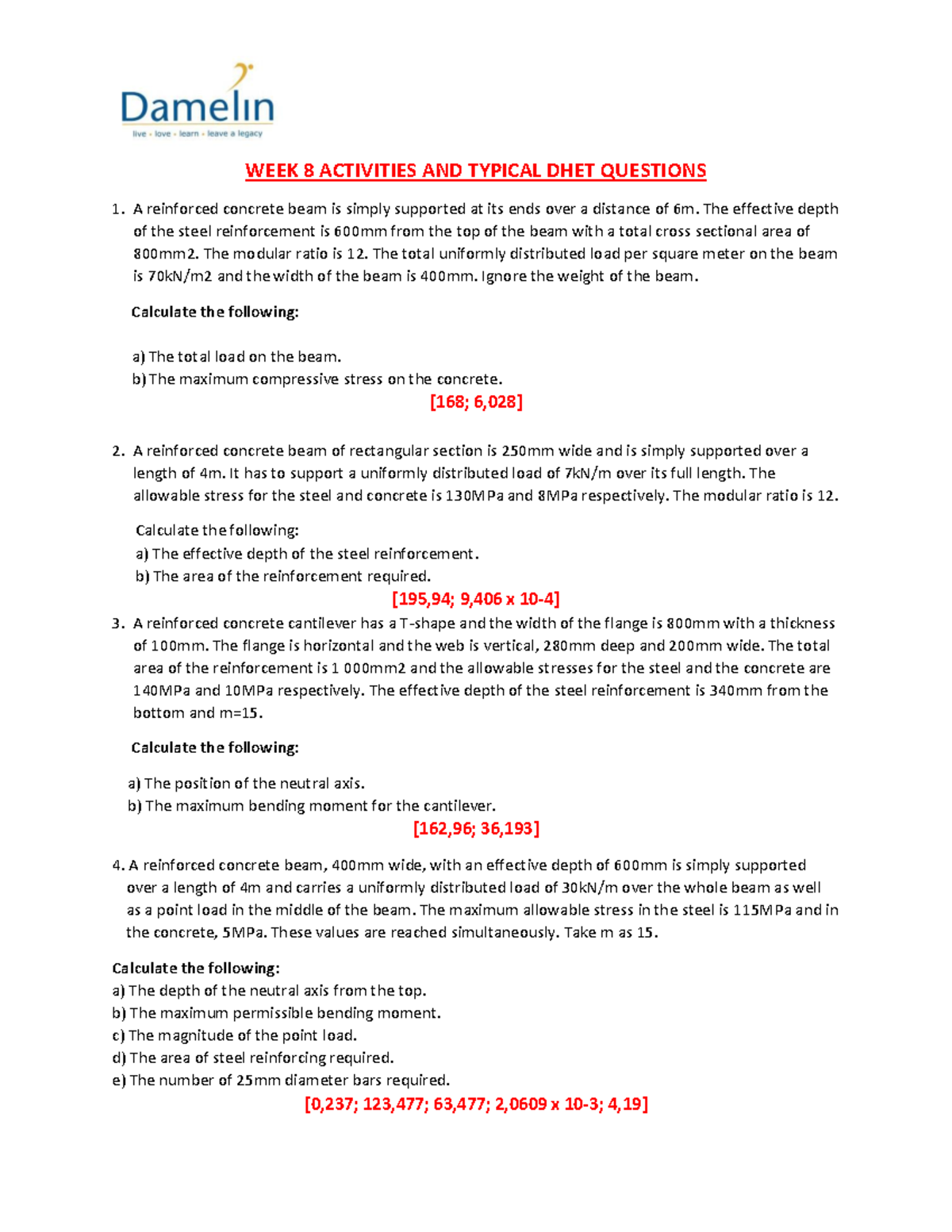 WEEK 8 Activities AND Typical DHET Questions- Damelin - WEEK 8 ...