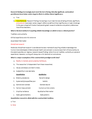 Critical Inquiry and Evidence Informed Practice 1-7 Shaheed - Module 1 ...