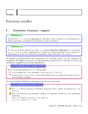 Analyse S2 - Cours : Analyse Module : Analyse 2 Section : MIP Semestre ...