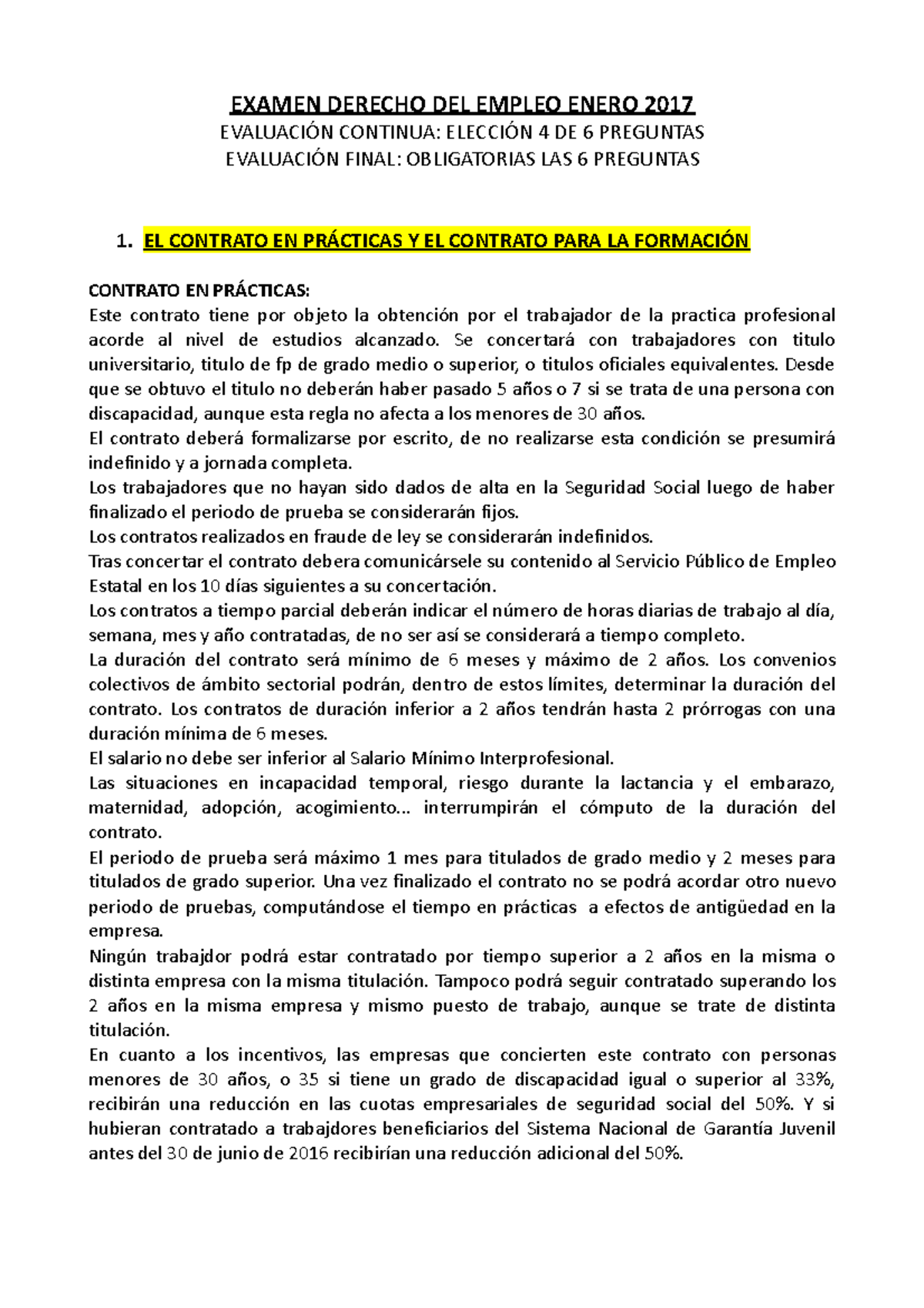 Examen 10 Enero 2017, preguntas y respuestas - Warning: TT: undefined function: 32 EXAMEN ...