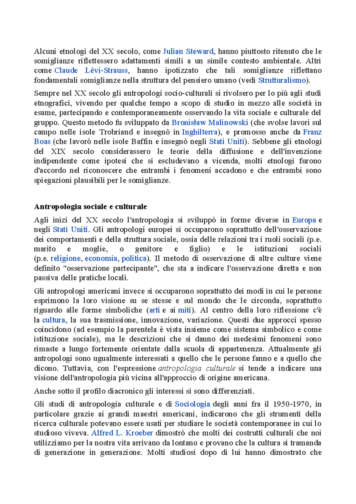 Antropologia - Appunti utili - Alcuni etnologi del XX secolo, come ...