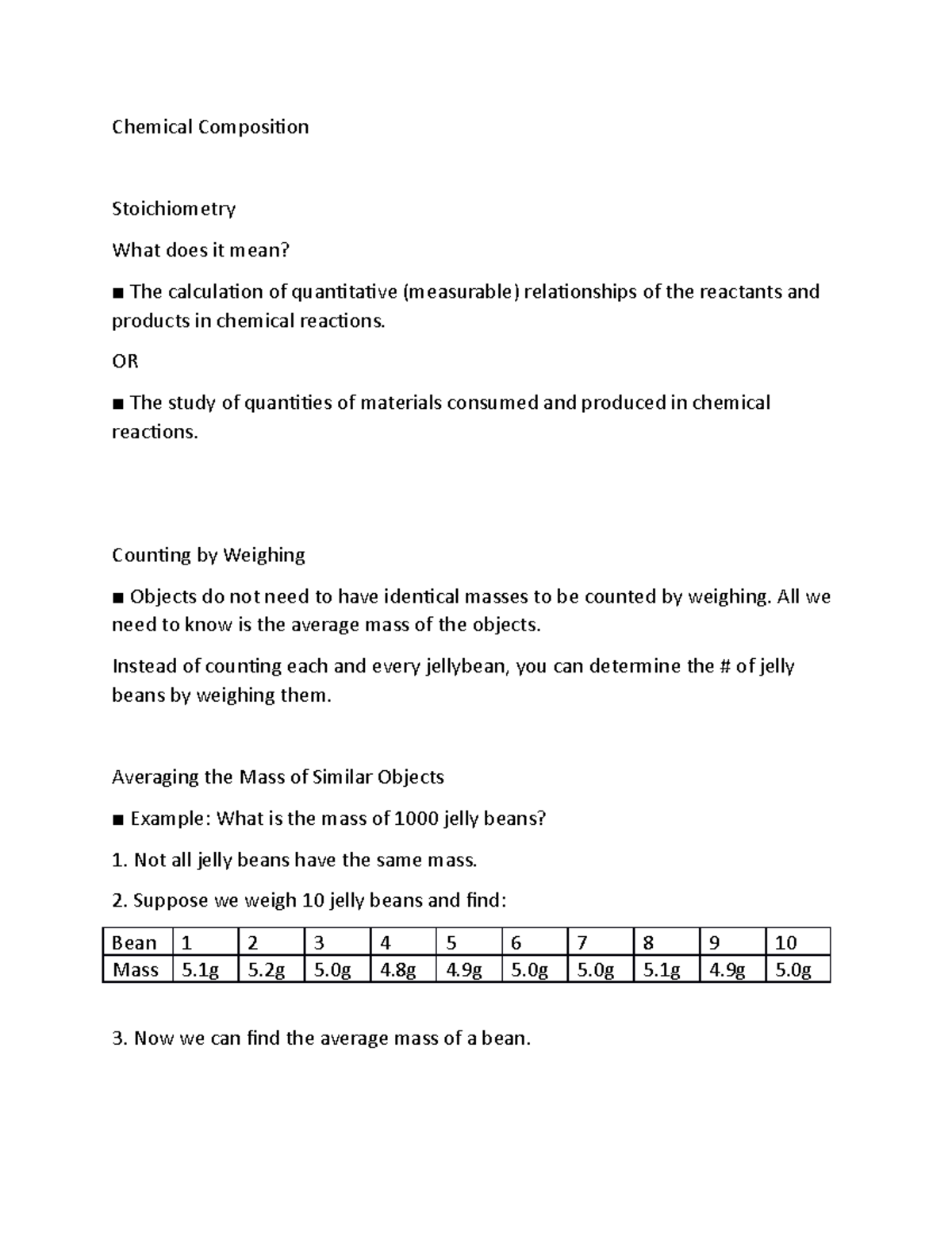 151 - Chemical Composition - Chemical Composition Stoichiometry What ...