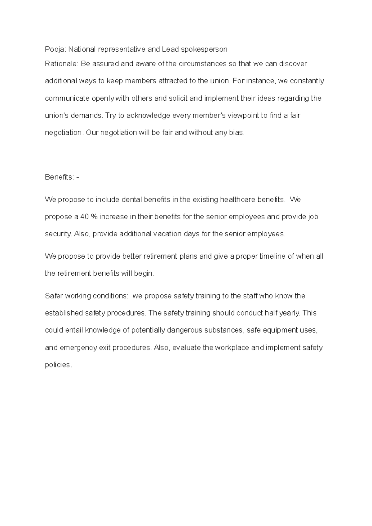 National rep - Pooja: National representative and Lead spokesperson ...