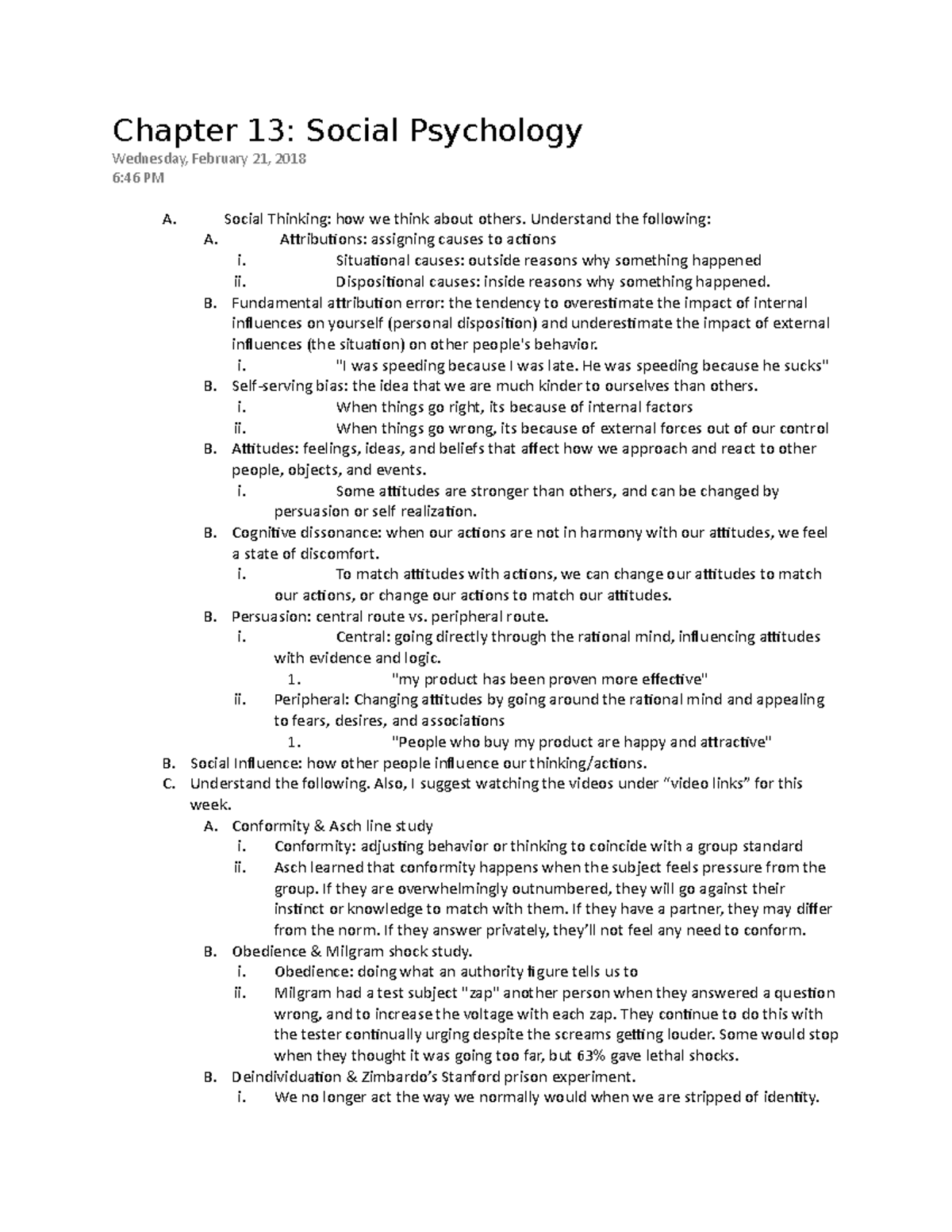 PSY 100 Chapter 13 - Matt Johnson (Online) - Chapter 13: Social ...