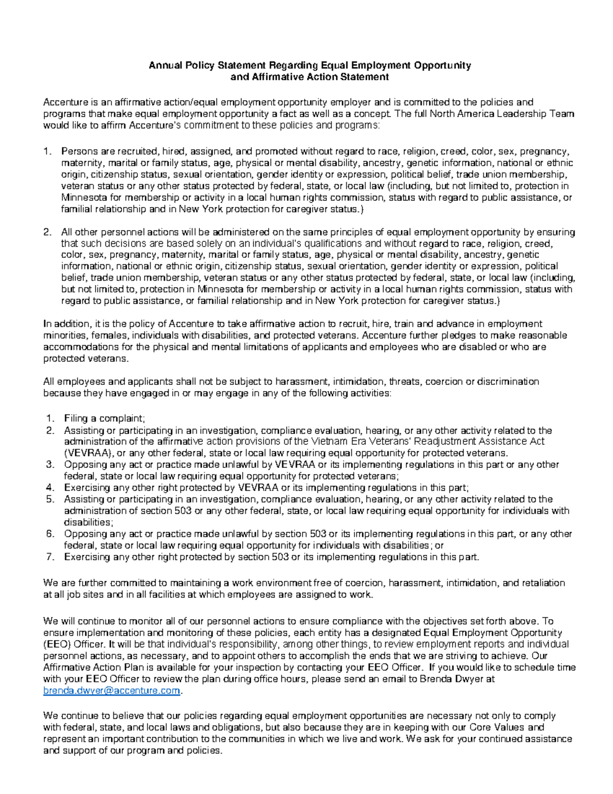 (2)Accenture Annual Policy Statement Regarding EEO 2018 Applicant ...