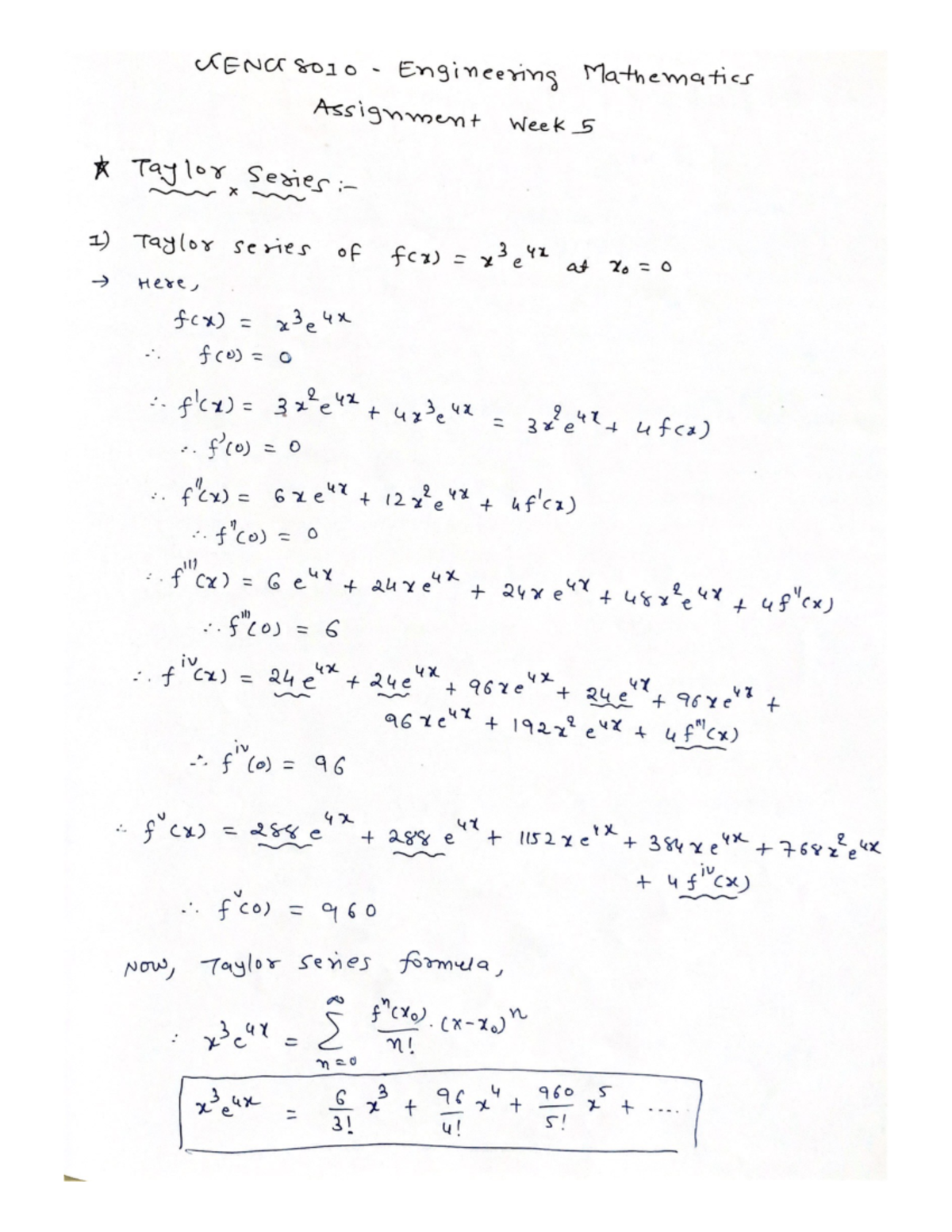 Engineering Mathematics Assignment # 5 - GENG 8010 - Studocu