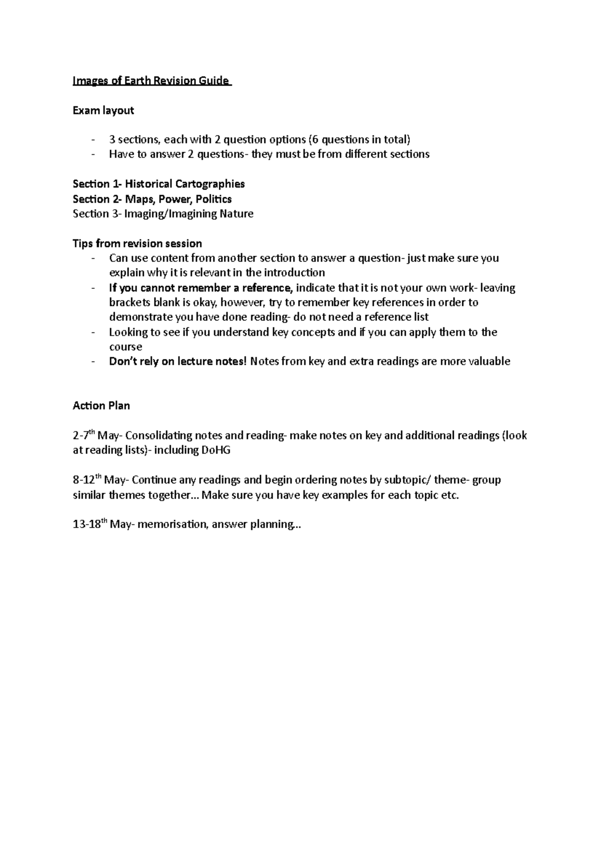 Images of Earth Revision Guide - .. Make sure you have key examples for ...