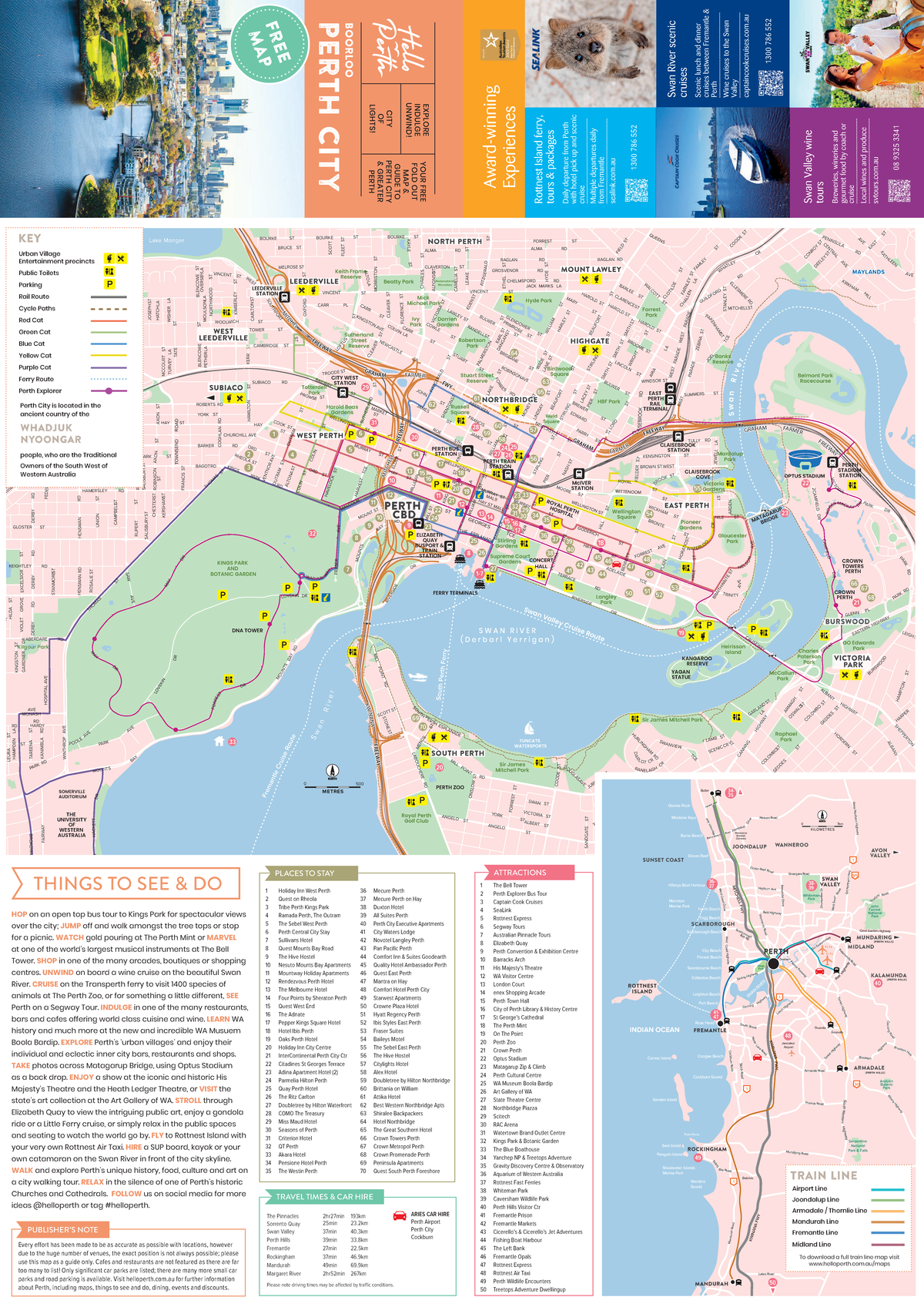 Map - Perth City - Daily departure from Perth with hotel pick up and ...