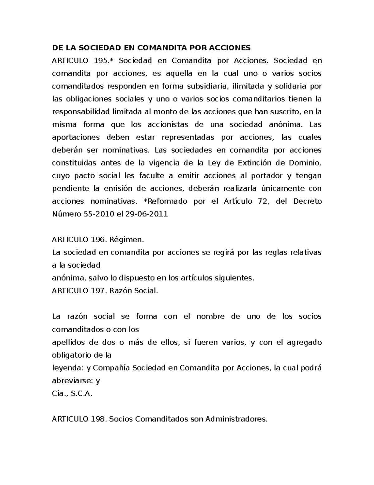 Diego infi - COmandita por acciones consztitucion - DE LA SOCIEDAD EN ...