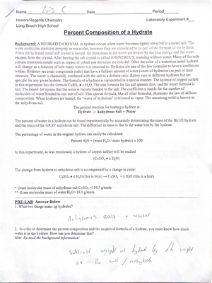 Virtual Flame Test Make-Up Lab - FLAME TEST MAKE-UP (VIRTUAL) Complete ...