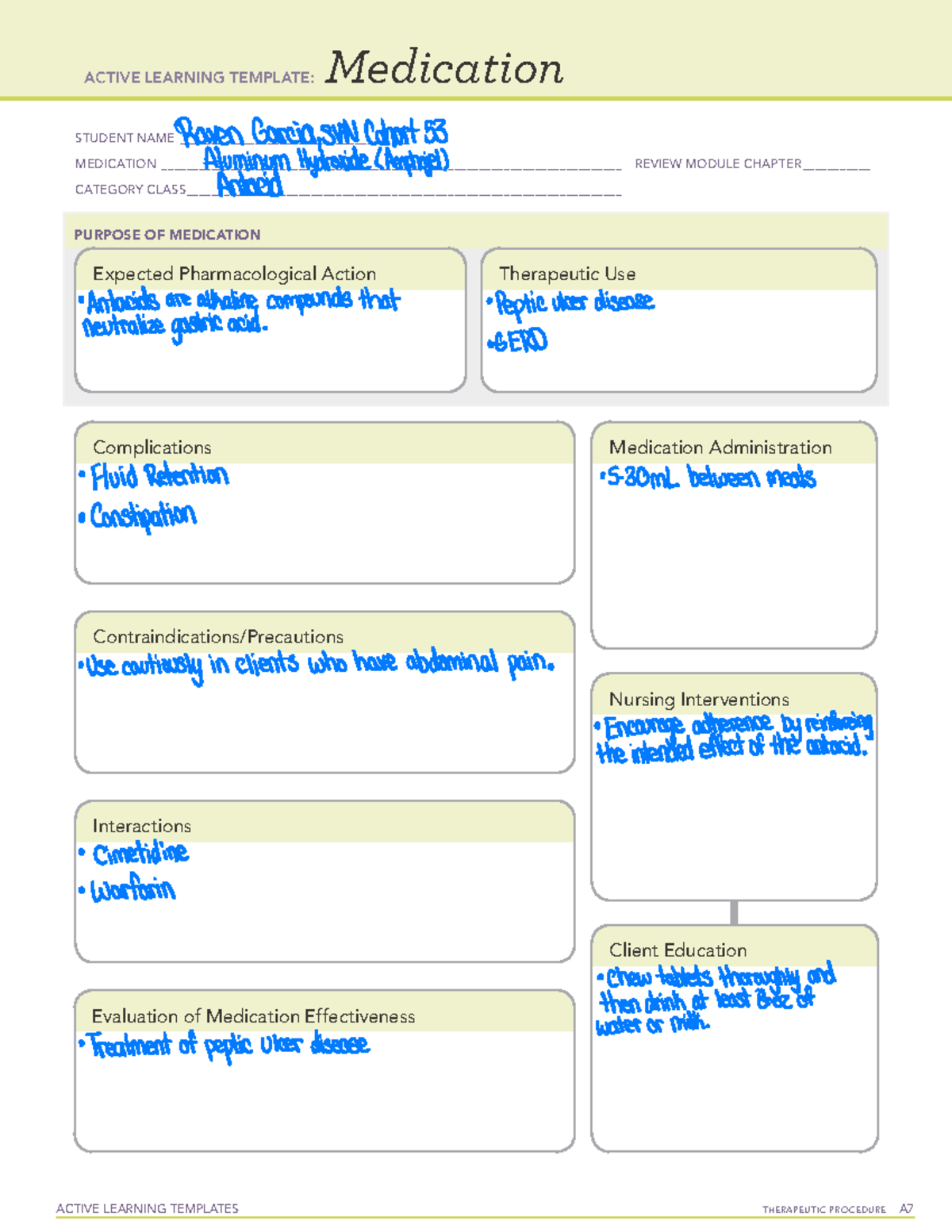 Amphojel med - course work - ACTIVE LEARNING TEMPLATES THERAPEUTIC ...