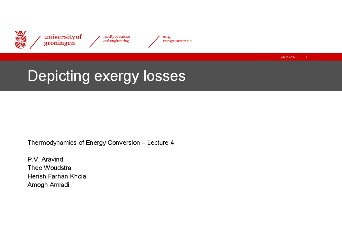 Lecture 4-Depicting Exergy Loss - | 1 faculty of science and ...