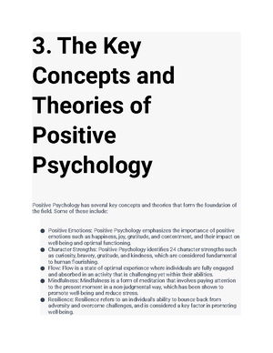 Positive Psychology 1-2 - 1. What is Positive Psychology? Positive ...