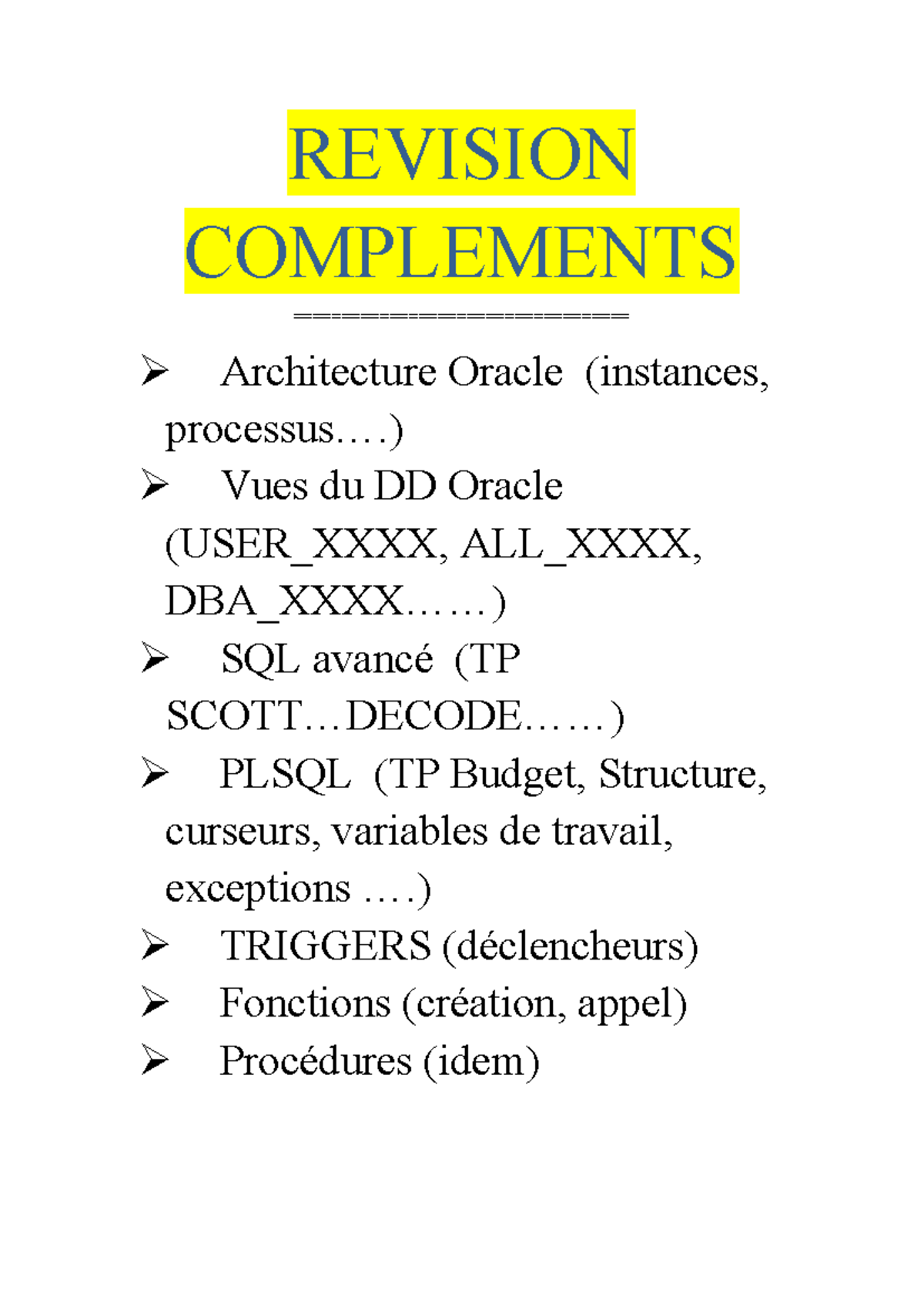 6SMI S6 Complement - holjkjl - REVISION COMPLEMENTS =================================== - Studocu