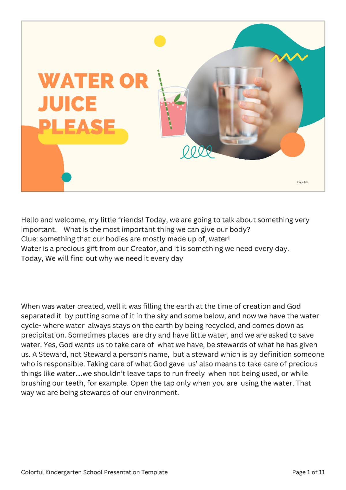 Water adventurers presentation - Studocu