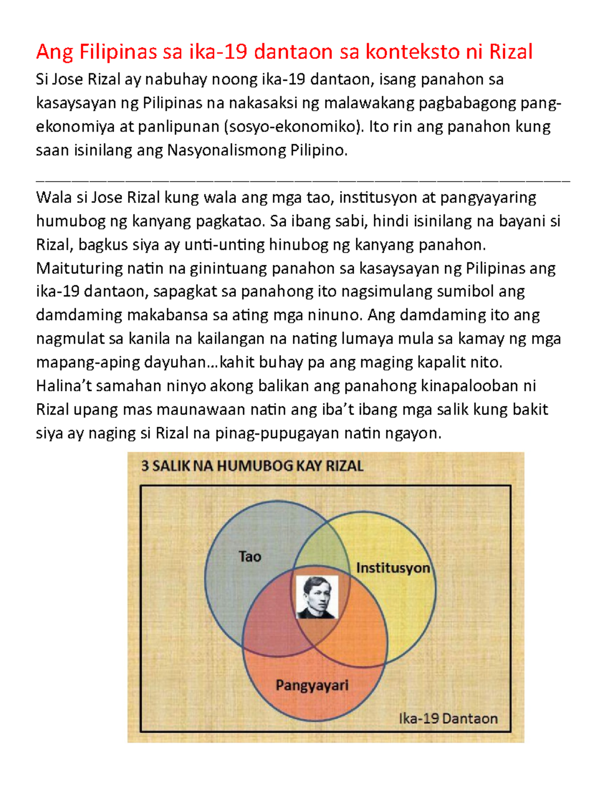 Ang Filipinas sa ika-19 na Dantaon - Ang Filipinas sa ika-19 dantaon sa ...