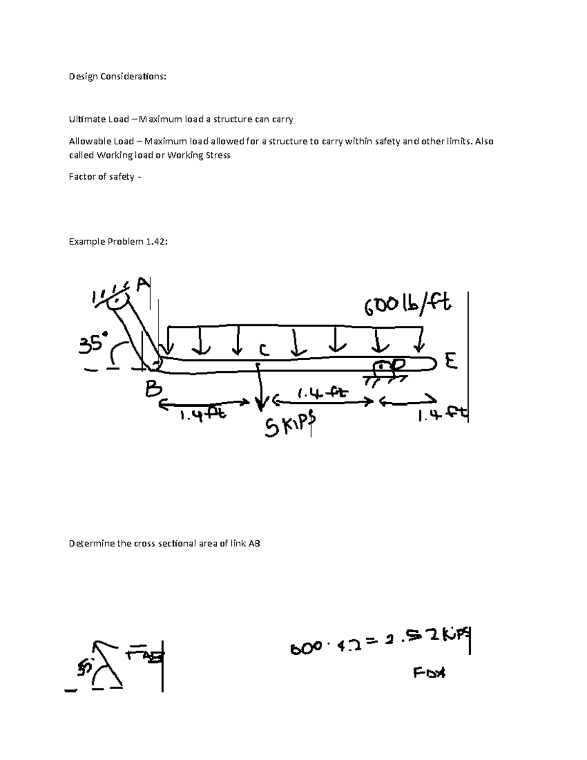 Design Considerations - EGM 3520 - Design Considerations: Ultimate Load ...